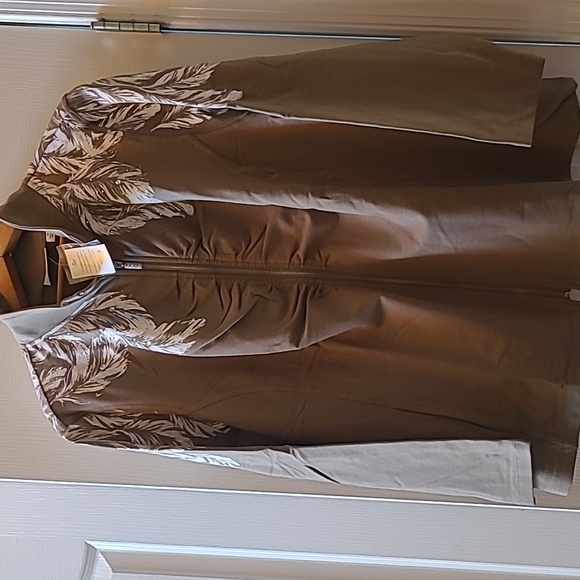 Susan Graver | Tops | Susan Graver Nwt Size 2x Dark Wheat Zip Jacket ...